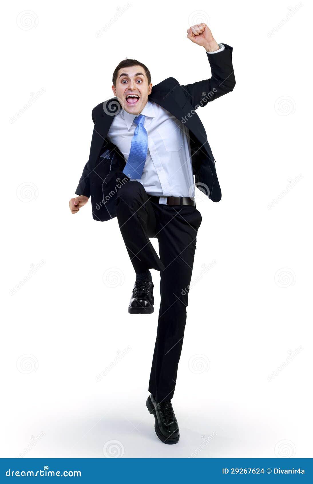 Happy funny businessman stock photo. Image of isolation - 29267624