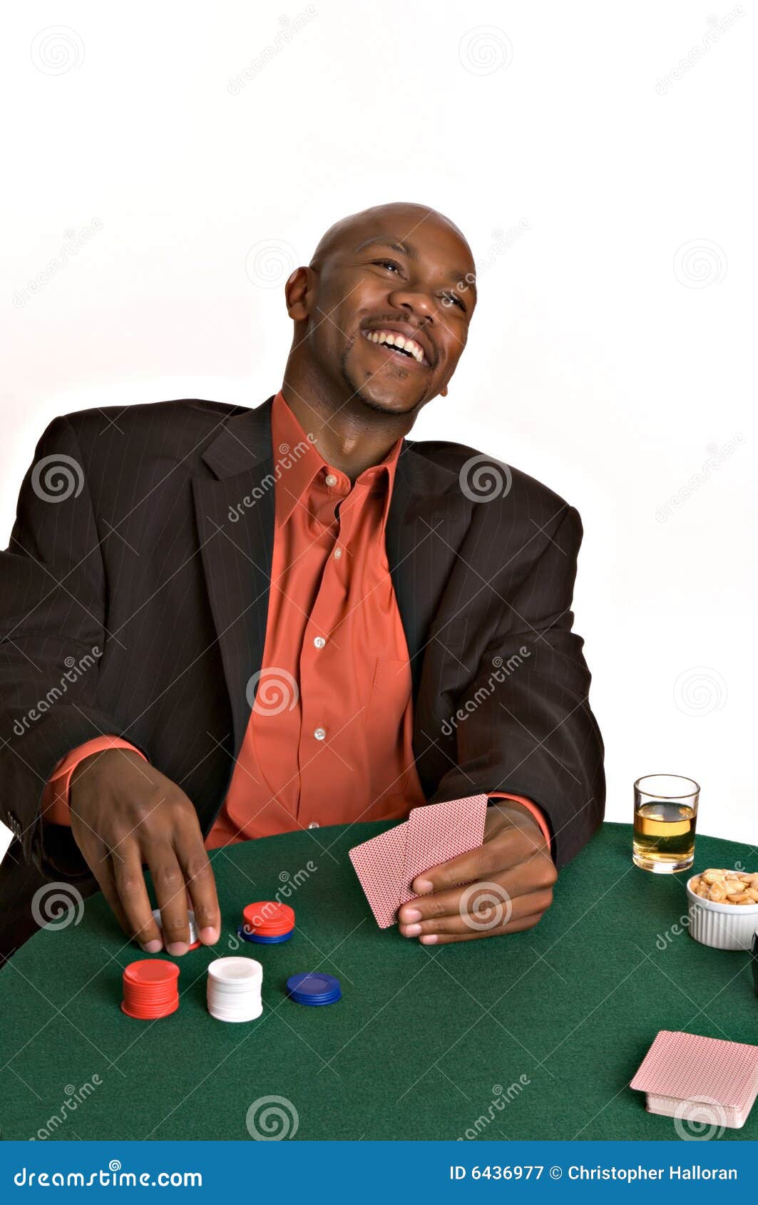 Happy gambler stock image. Image of seated, player, concentration - 6436977