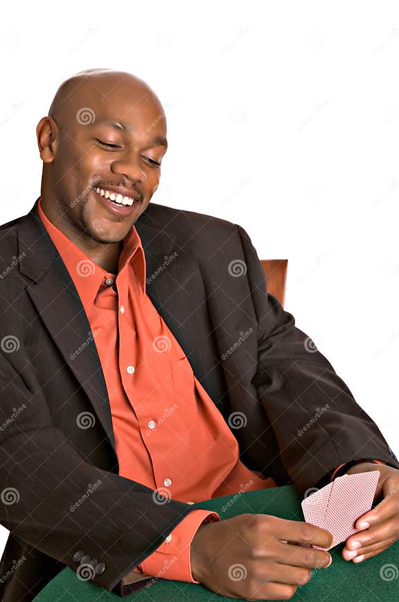 Happy gambler stock photo. Image of laughing, green, model - 6436988