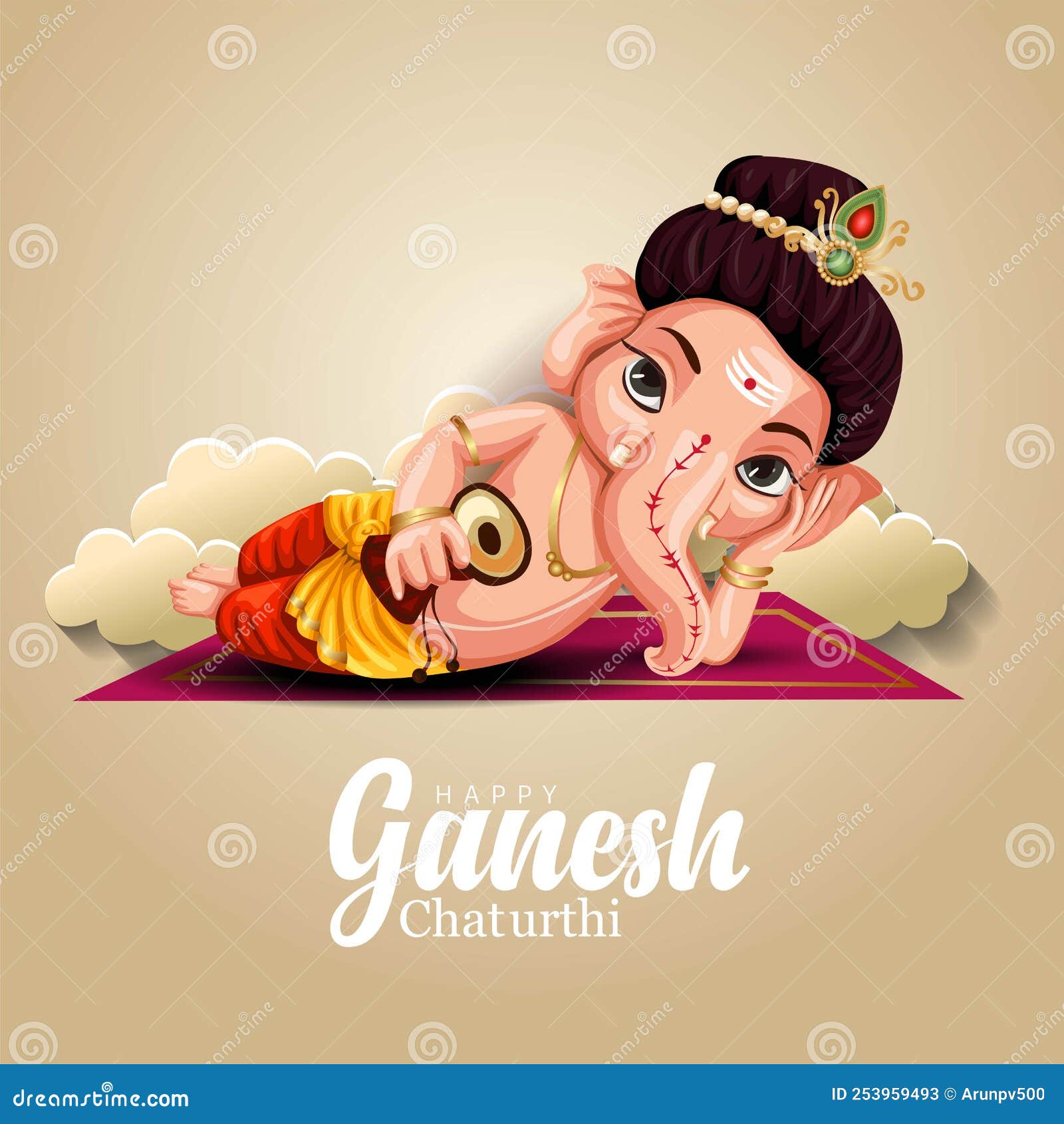 Ganapati Bapp Superstar With Bat Ball Cricket Logo. Superstar Ganesh Cricket Logo Cartoon Vector ...