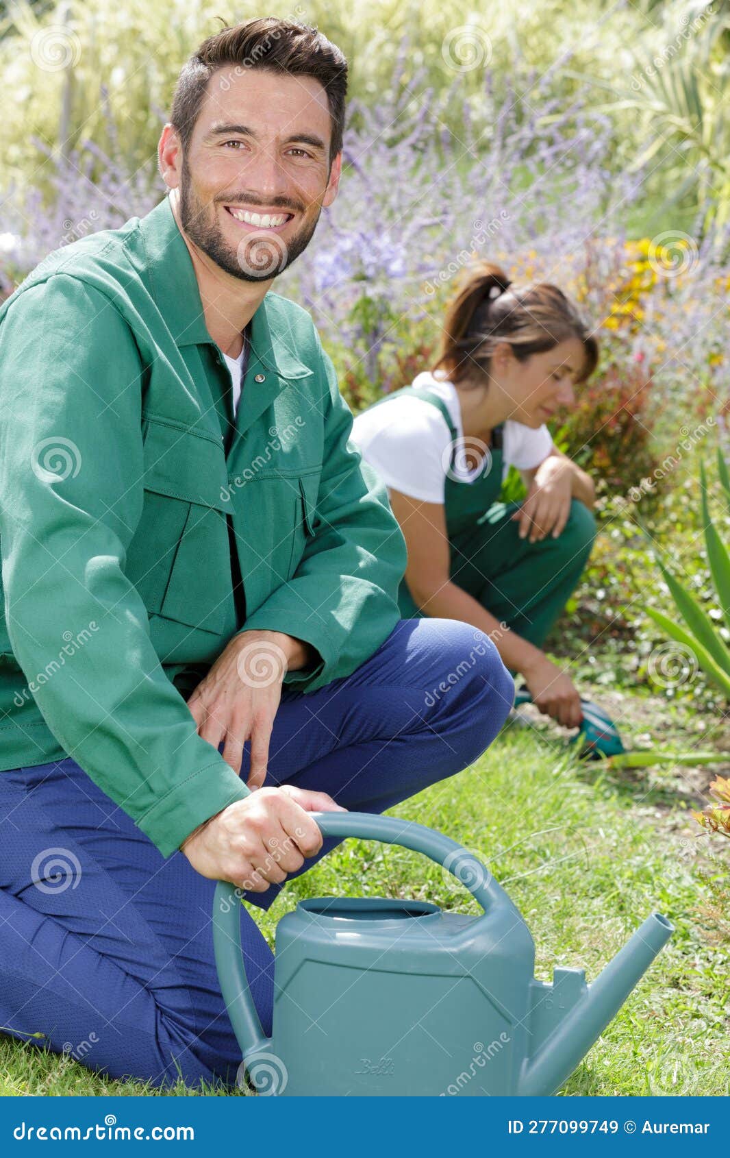 Happy Gardener Looking at Camera Stock Image - Image of grass, gardener ...