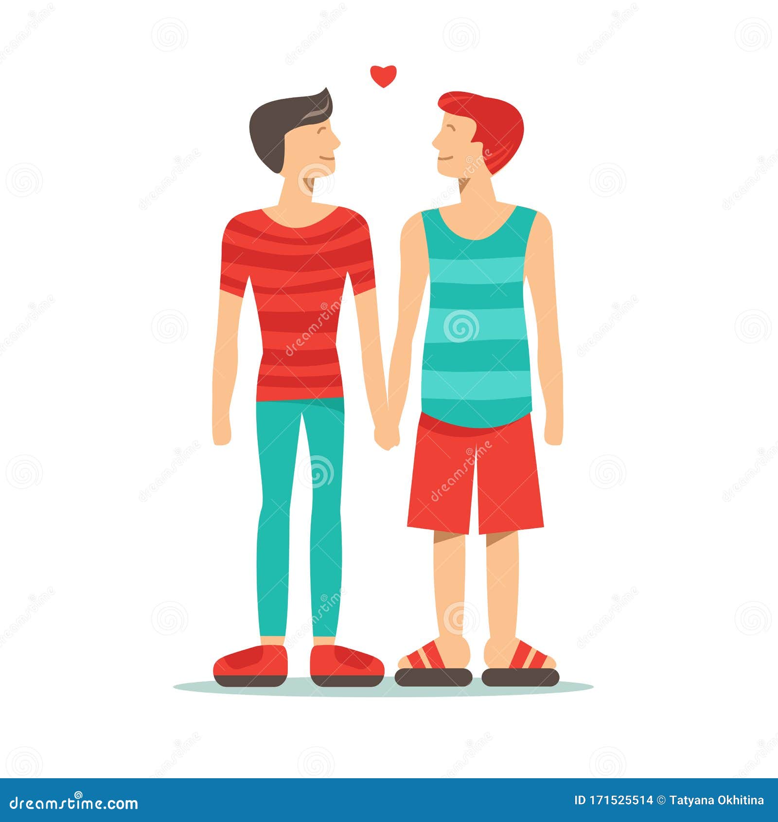 Gay Couple 11 Stock Vector Illustration Of Cute Drawing 171525514