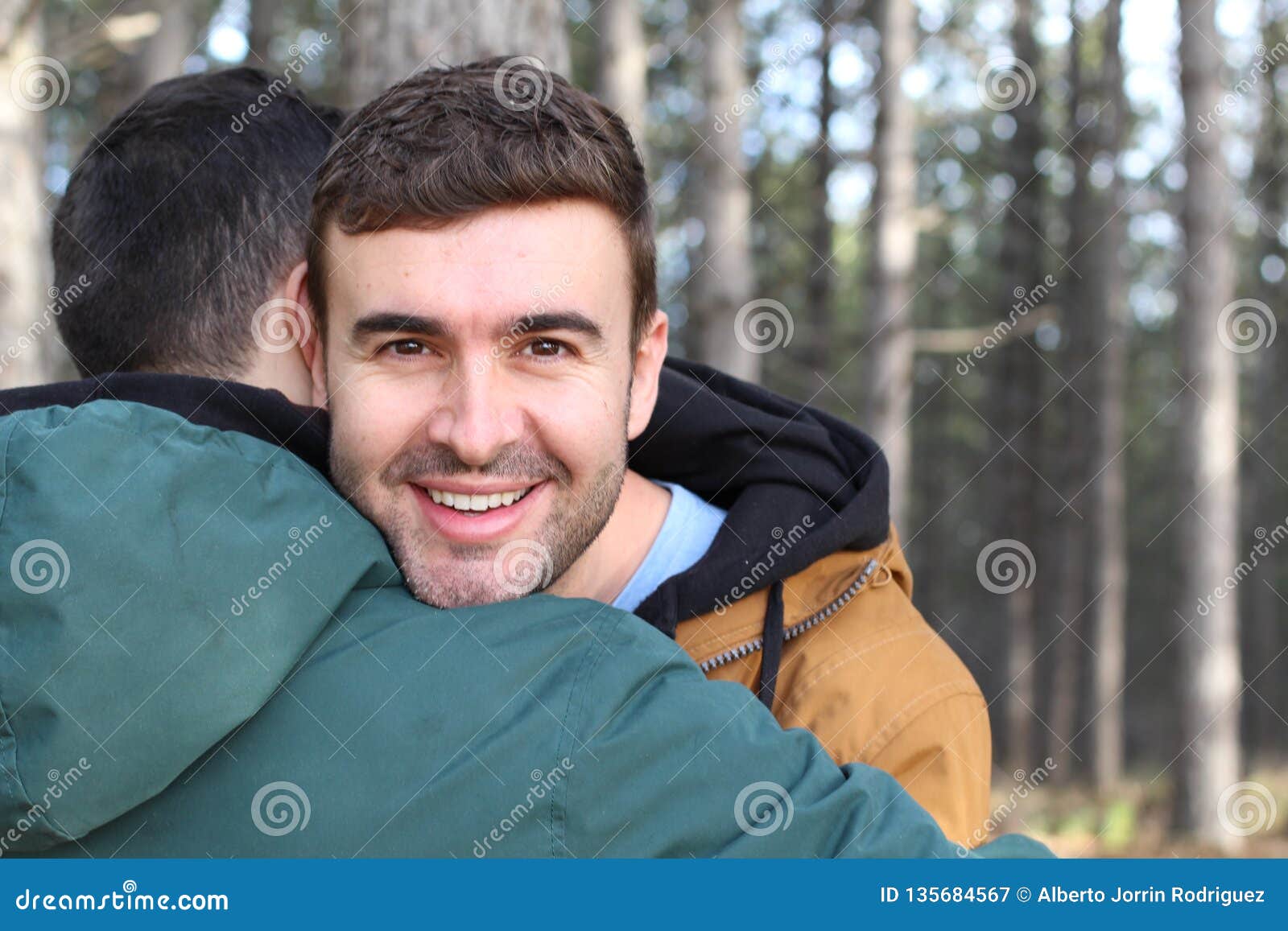 Happy Gay Man Feeling Loved Stock Image - Image of embrace, embracing ...