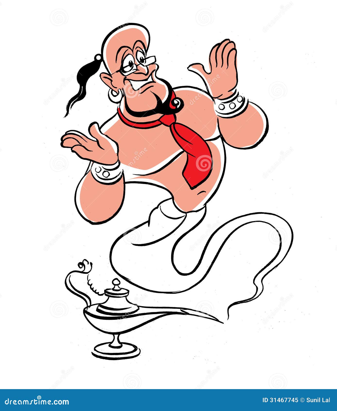 Genie Happy Emoji. Magic Ghost Laughs Emotion. Arabic Magic Spirit ...