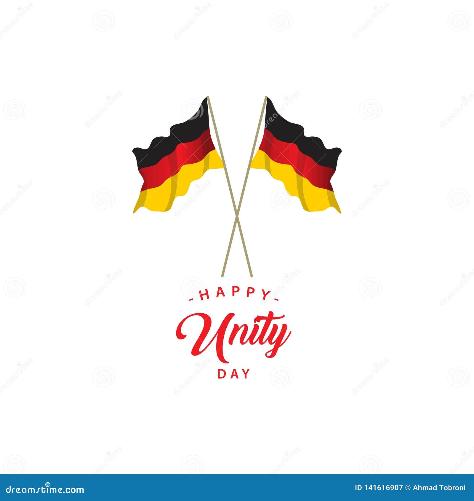 Happy Germany Unity Day Vector Template Design Illustration Stock ...