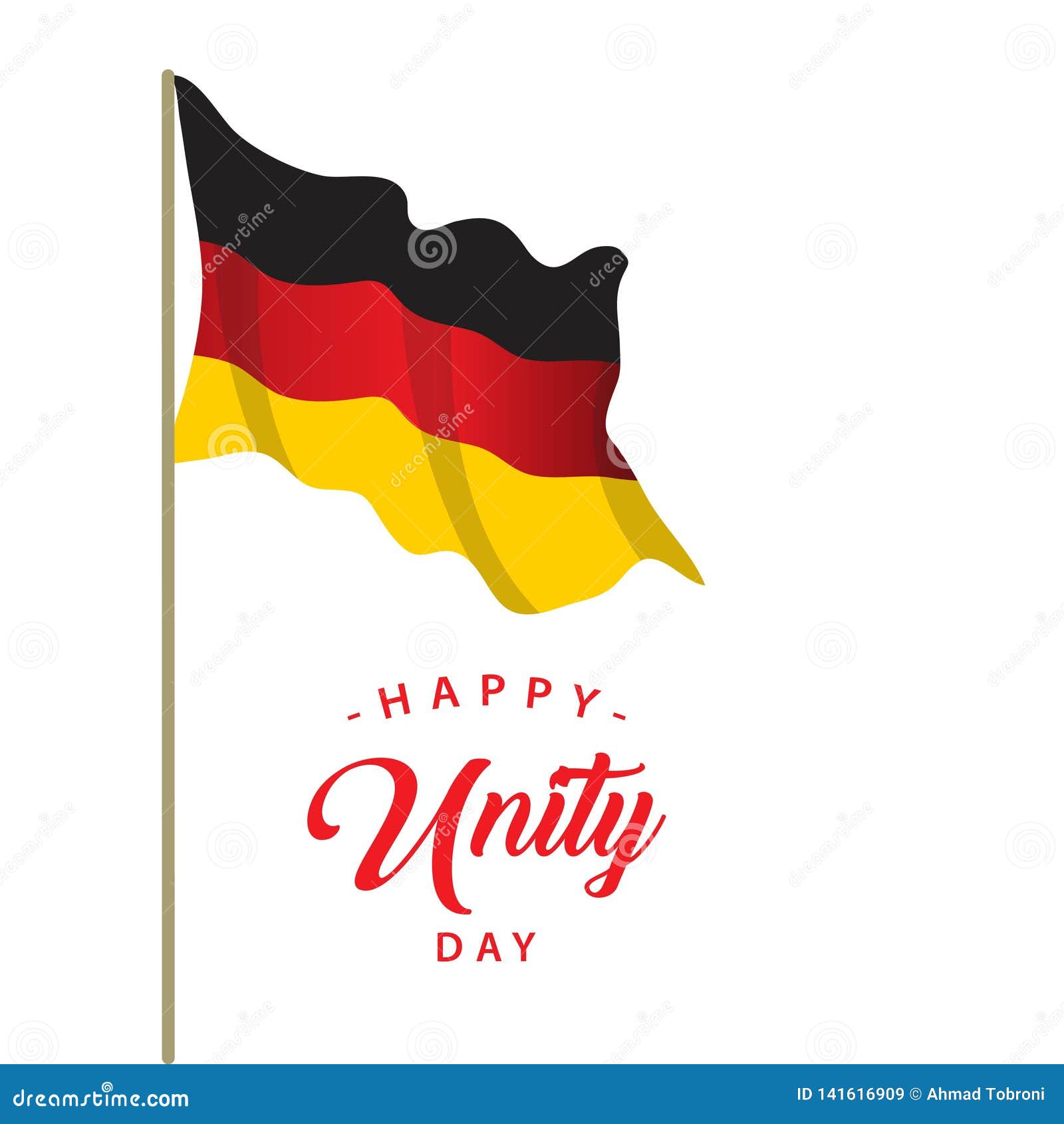 Happy Germany Unity Day Vector Template Design Illustration Stock ...