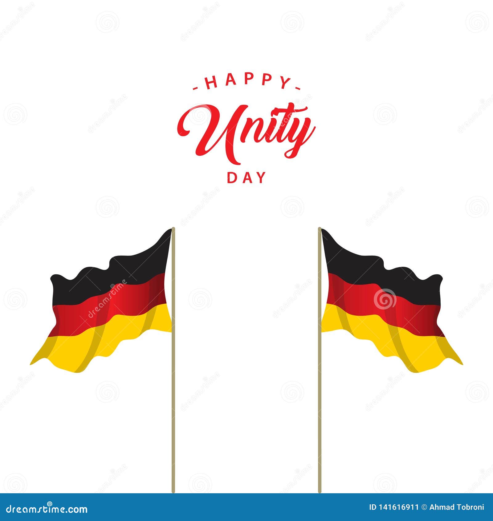 Happy Germany Unity Day Vector Template Design Illustration Stock ...