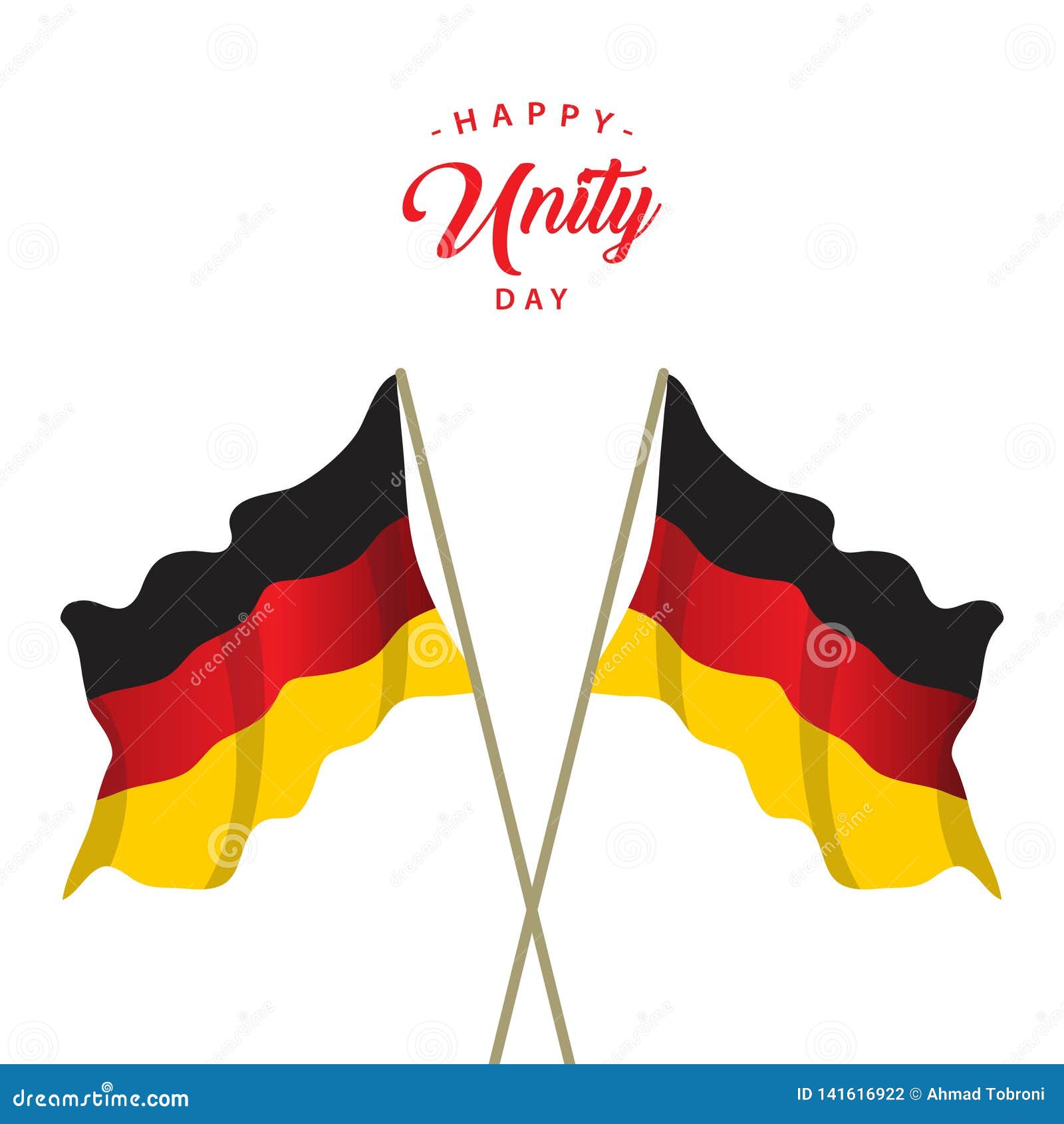Happy Germany Unity Day Vector Template Design Illustration Stock ...