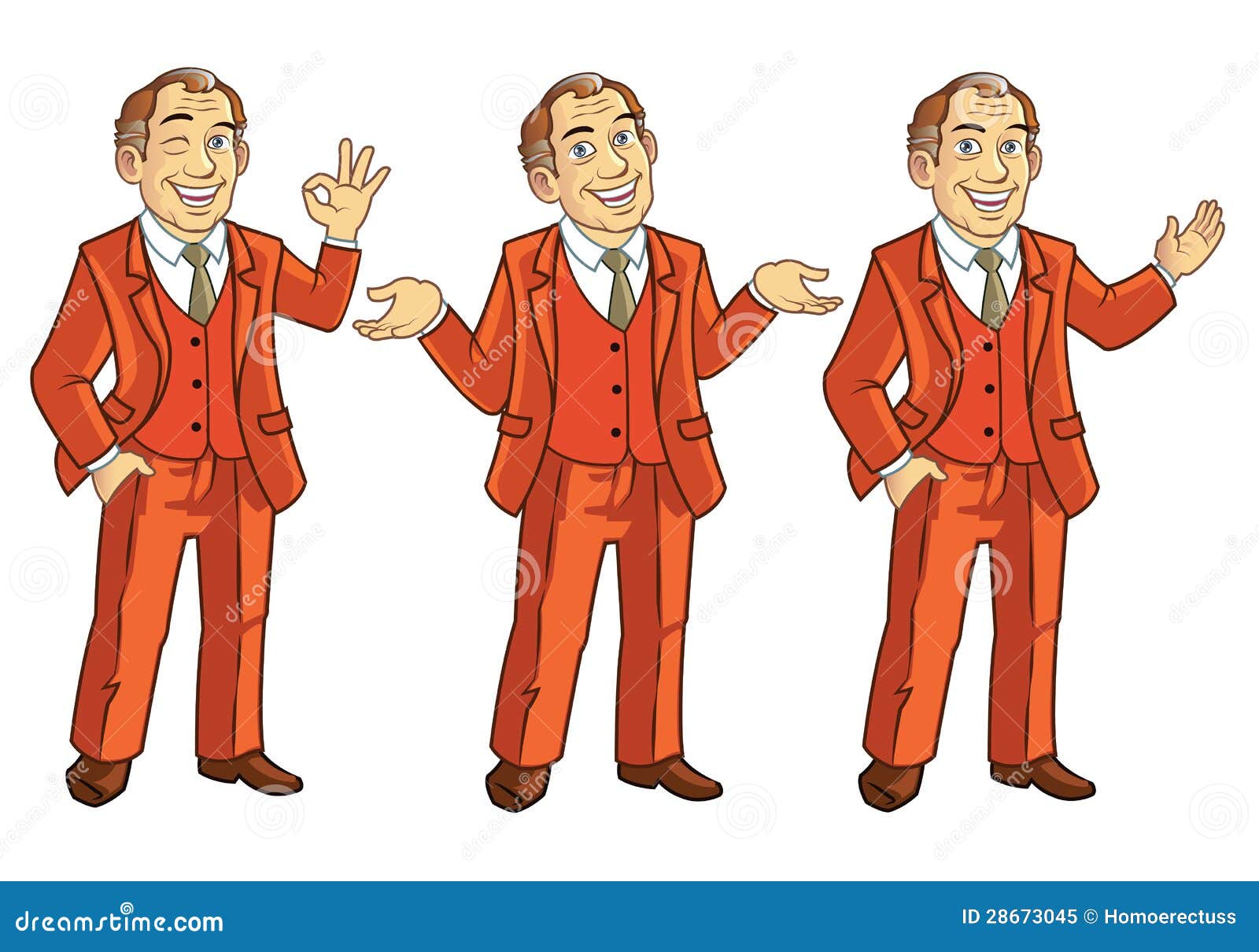 Happy Gestures Businessman stock illustration. Illustration of success ...