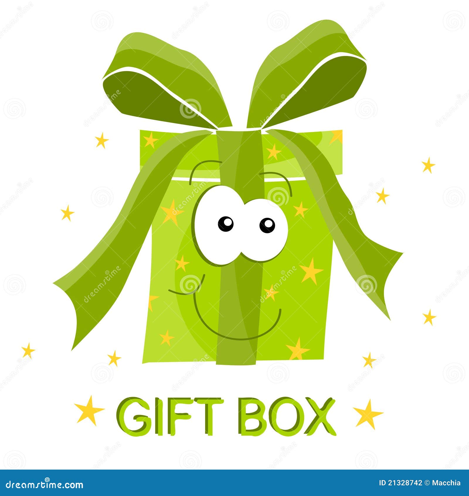 Happy gift box stock illustration. Illustration of cute - 21328742
