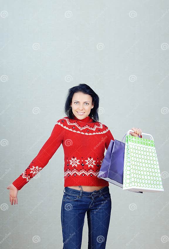 Happy with gifts stock photo. Image of joyful, person - 7179804