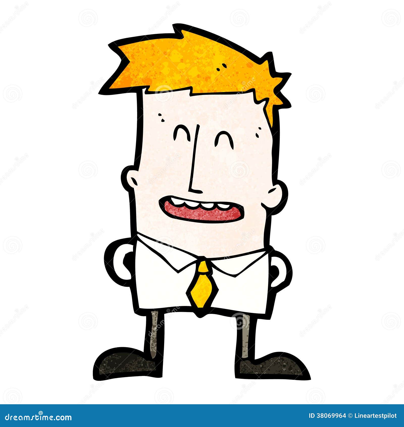 Happy ginger boy cartoon stock vector. Illustration of hand - 38069964