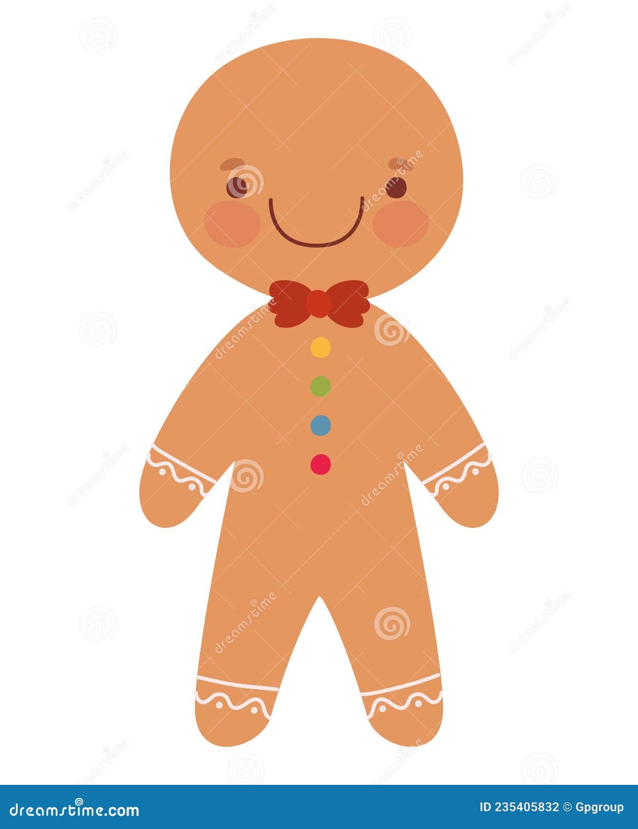 Happy Gingerbread Man Design Stock Vector - Illustration of vector ...