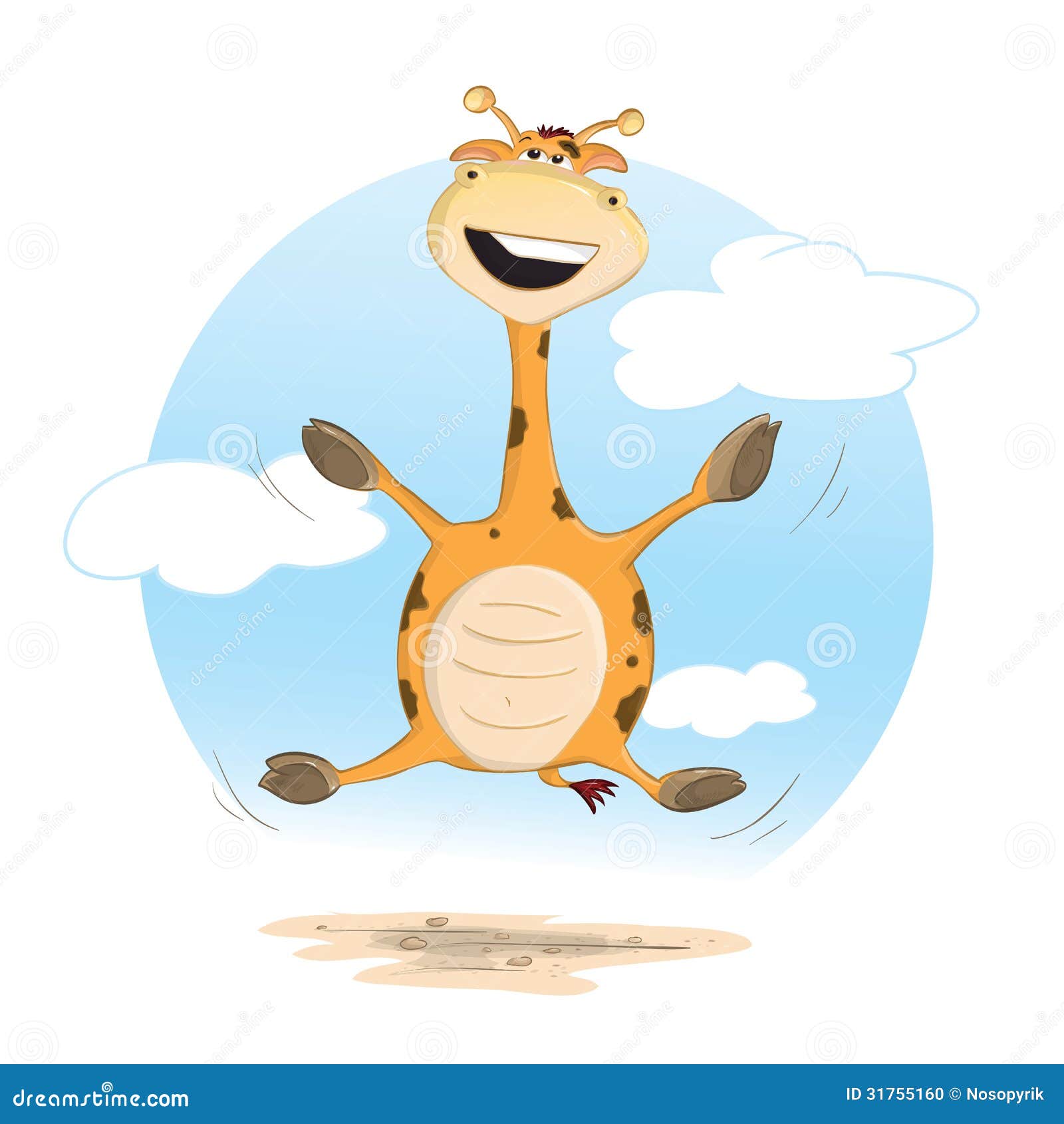 Happy Giraffe Cartoon Isolated On White Background | CartoonDealer.com ...