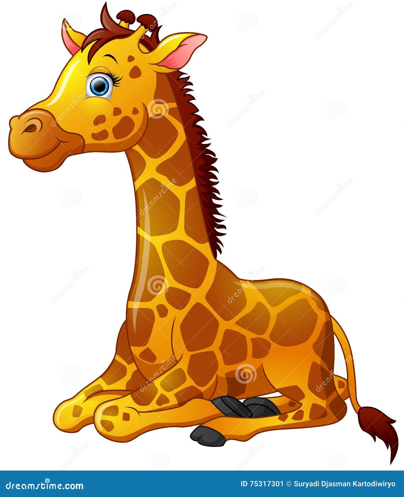 Happy Giraffe Cartoon Isolated On White Background | CartoonDealer.com ...