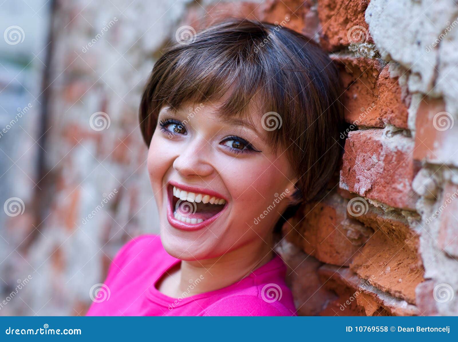 Happy girl stock photo. Image of emotional, woman, teen - 10769558