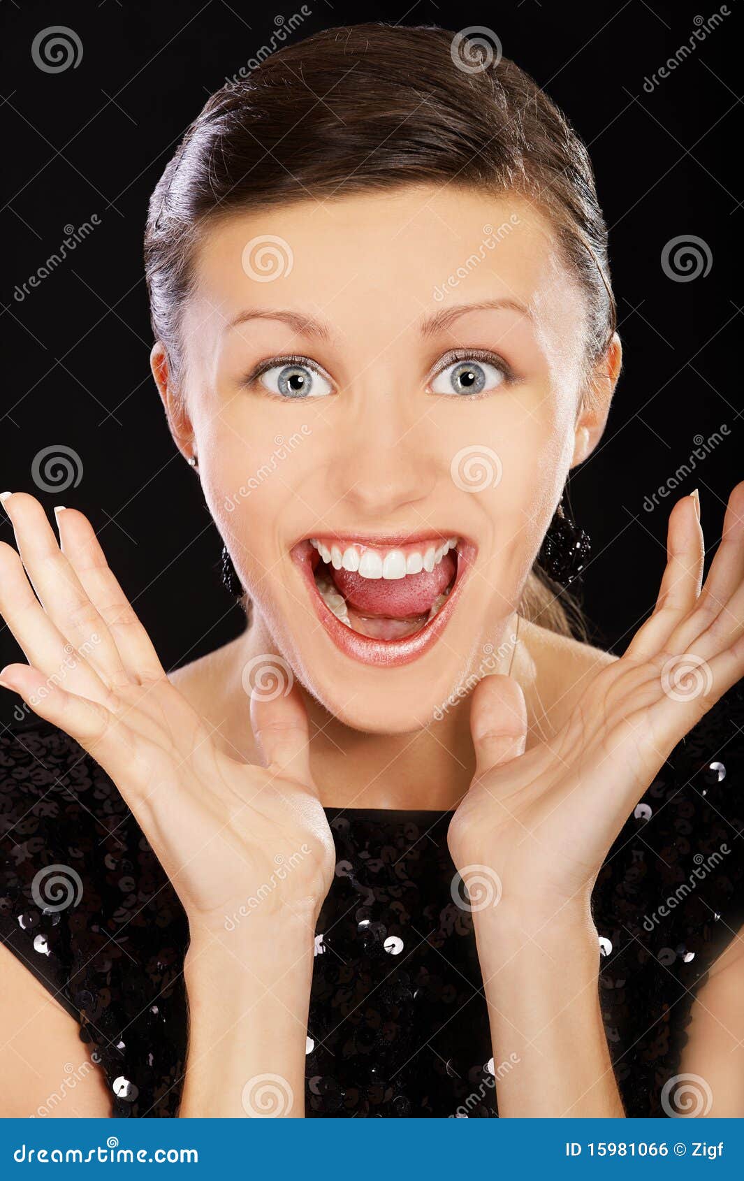 Happy girl stock photo. Image of close, cute, isolated - 15981066