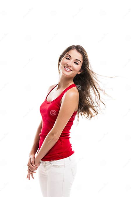 Happy girl stock image. Image of cheerful, female, gorgeous - 28531807