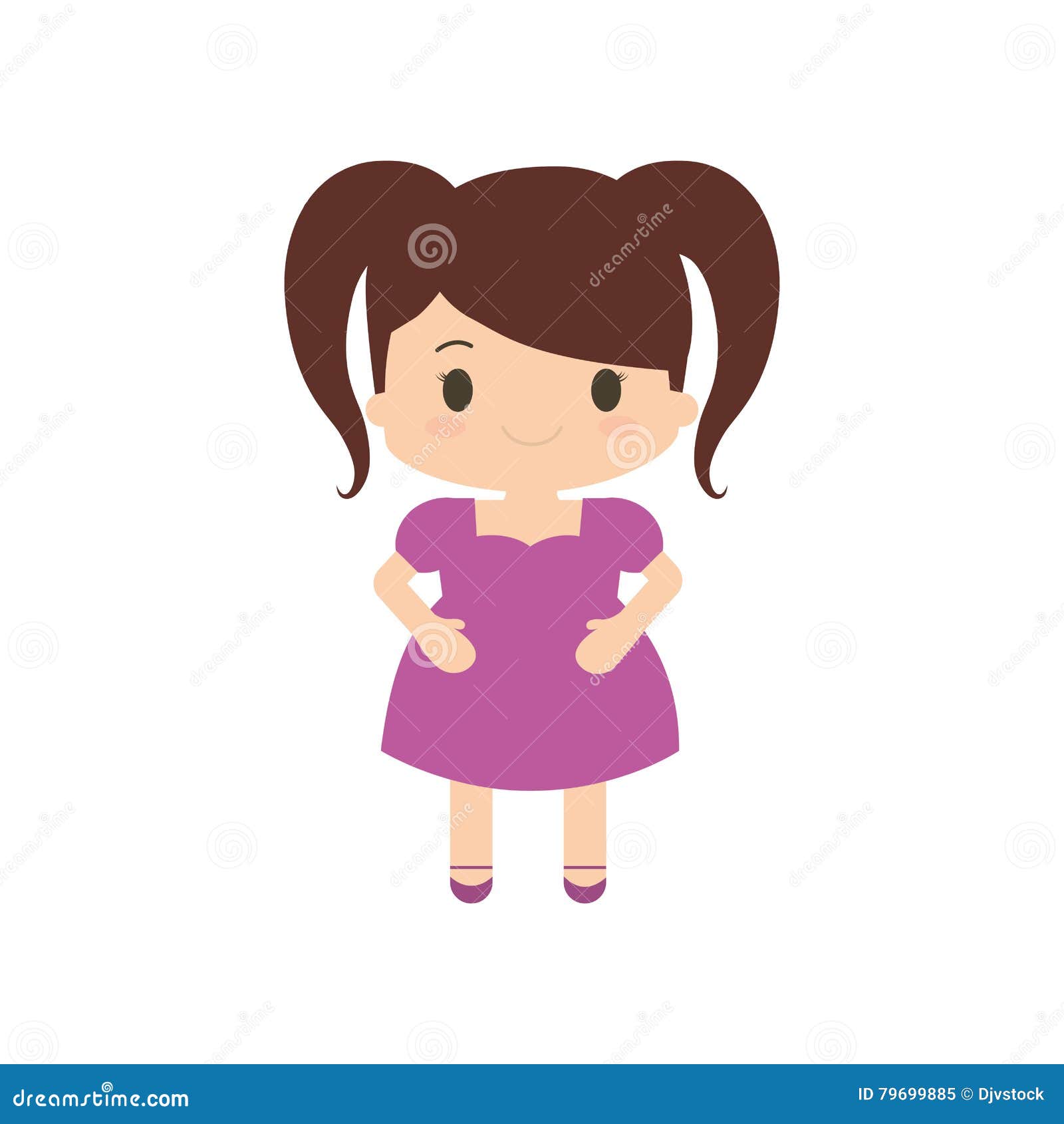 Happy Girl Character Avatar Stock Vector - Illustration of avatar ...