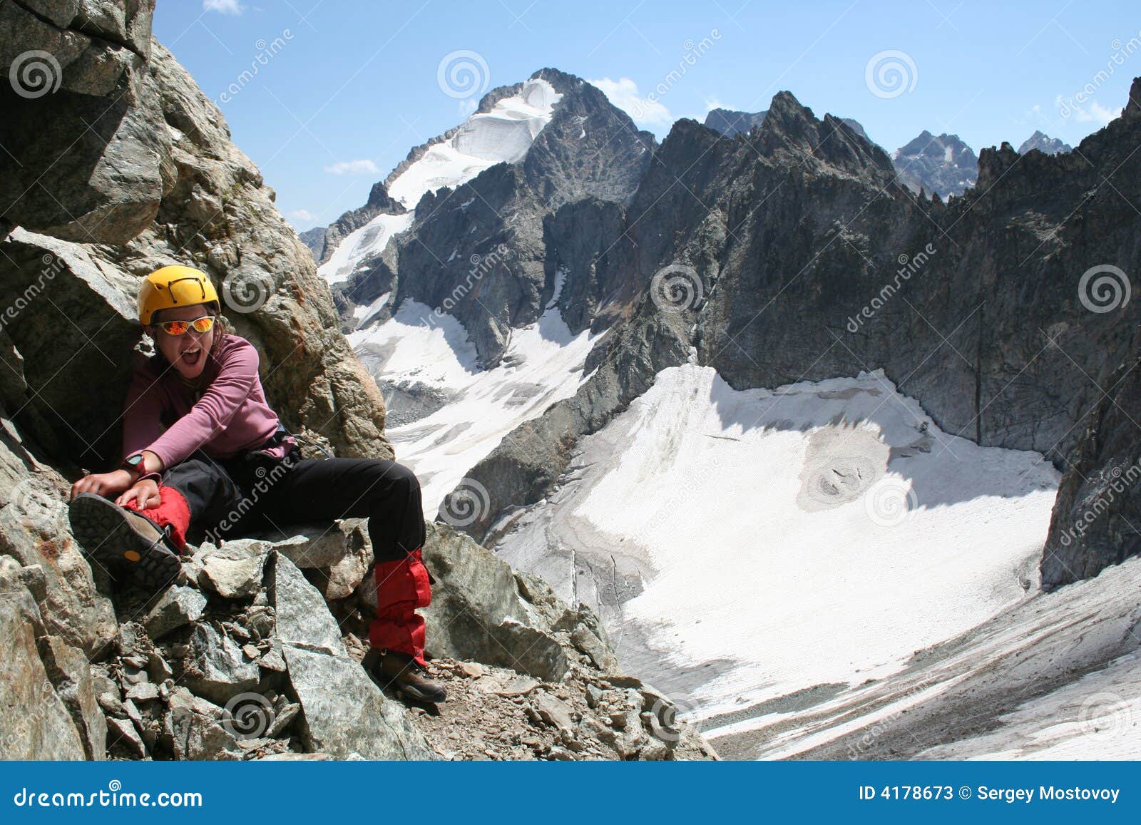 Happy girl climber stock image. Image of girl, healthy - 4178673