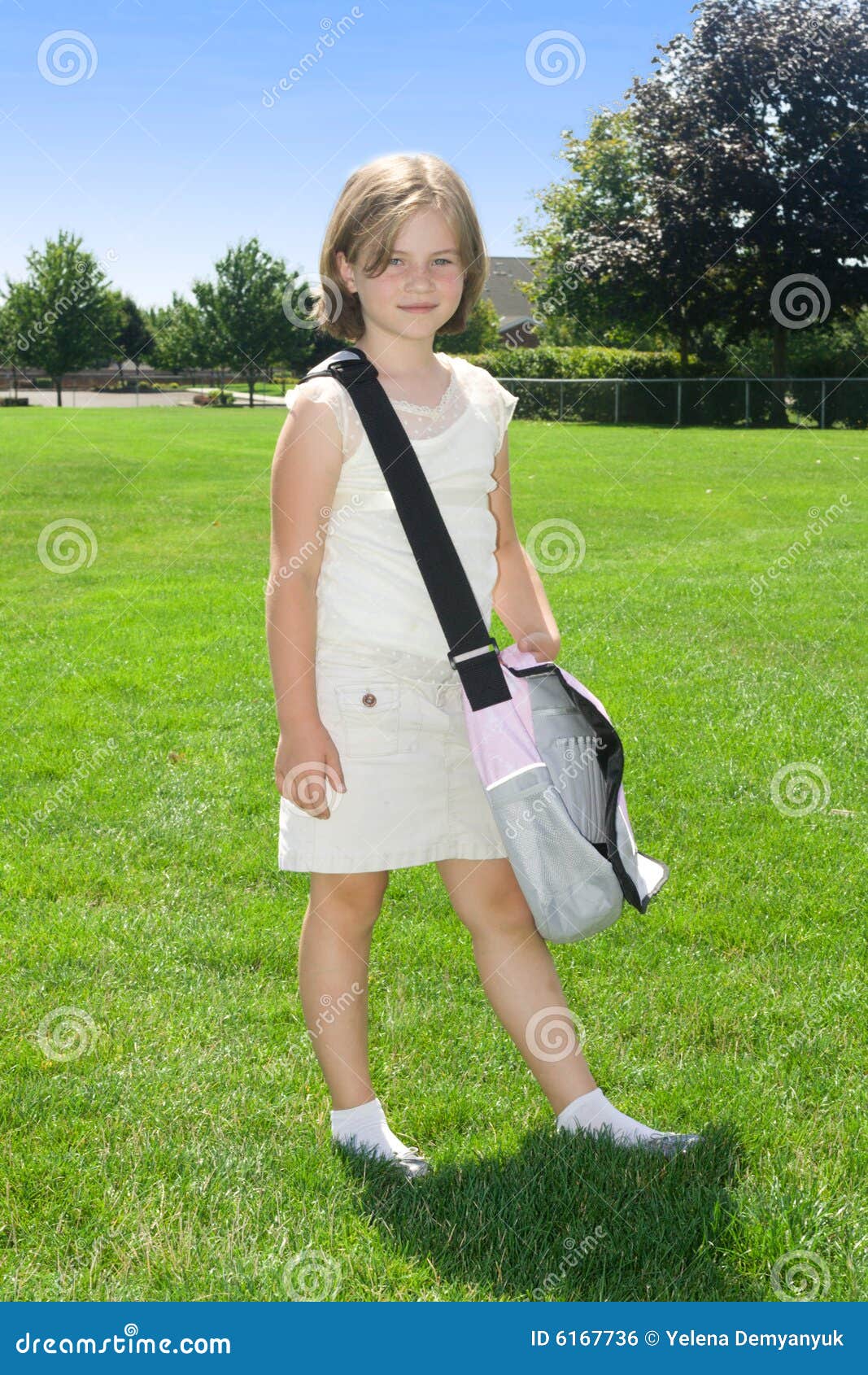 Happy Girl is Going To School Stock Photo - Image of college, semester ...