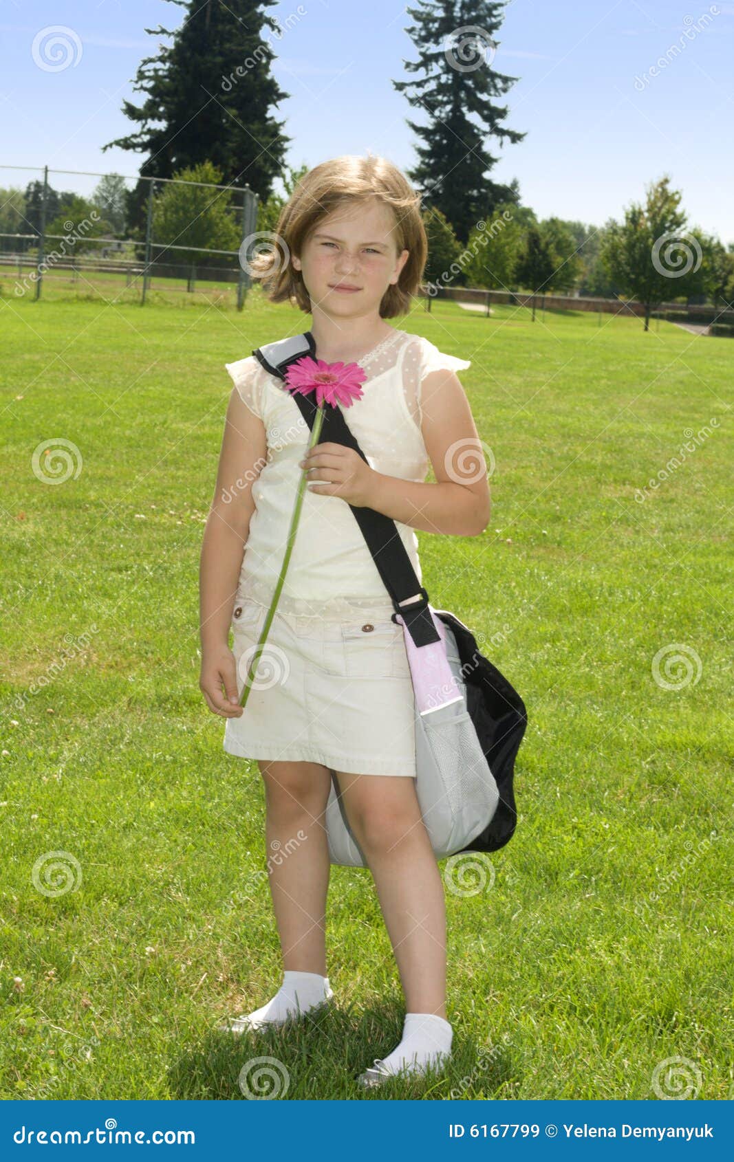 Happy Girl is Going To School Stock Image - Image of education, common ...