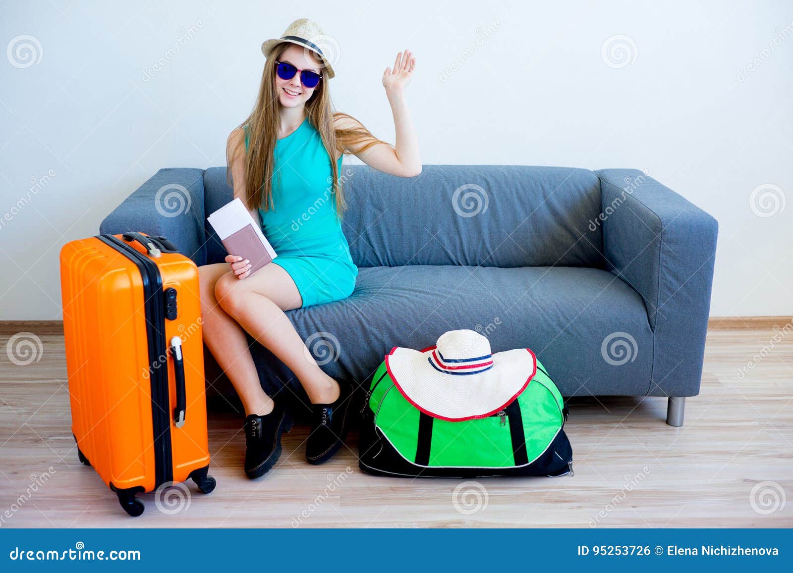 Happy Girl is Going on Vacation Stock Photo - Image of happiness ...