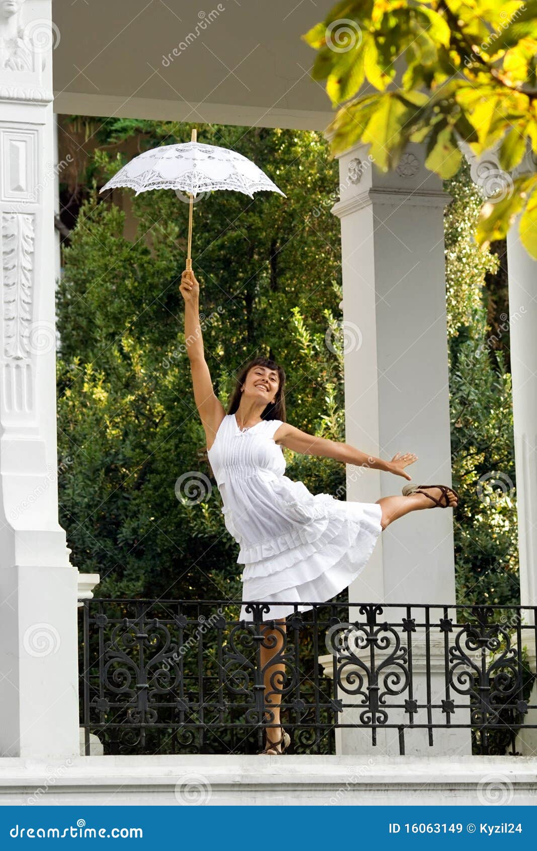 Happy girl having fun stock image. Image of laughing - 16063149