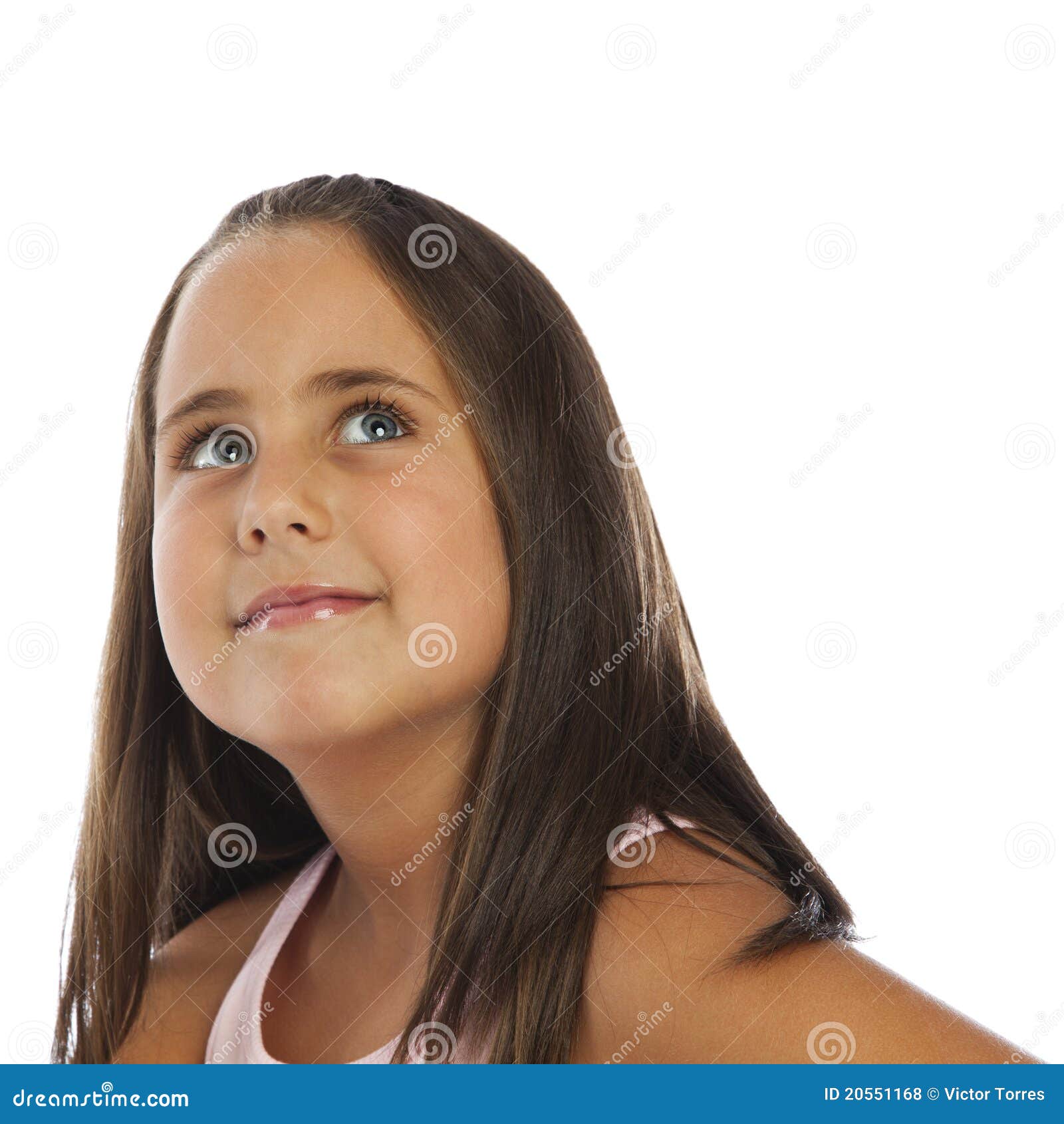 Happy girl looking up stock photo. Image of female, daughter - 20551168