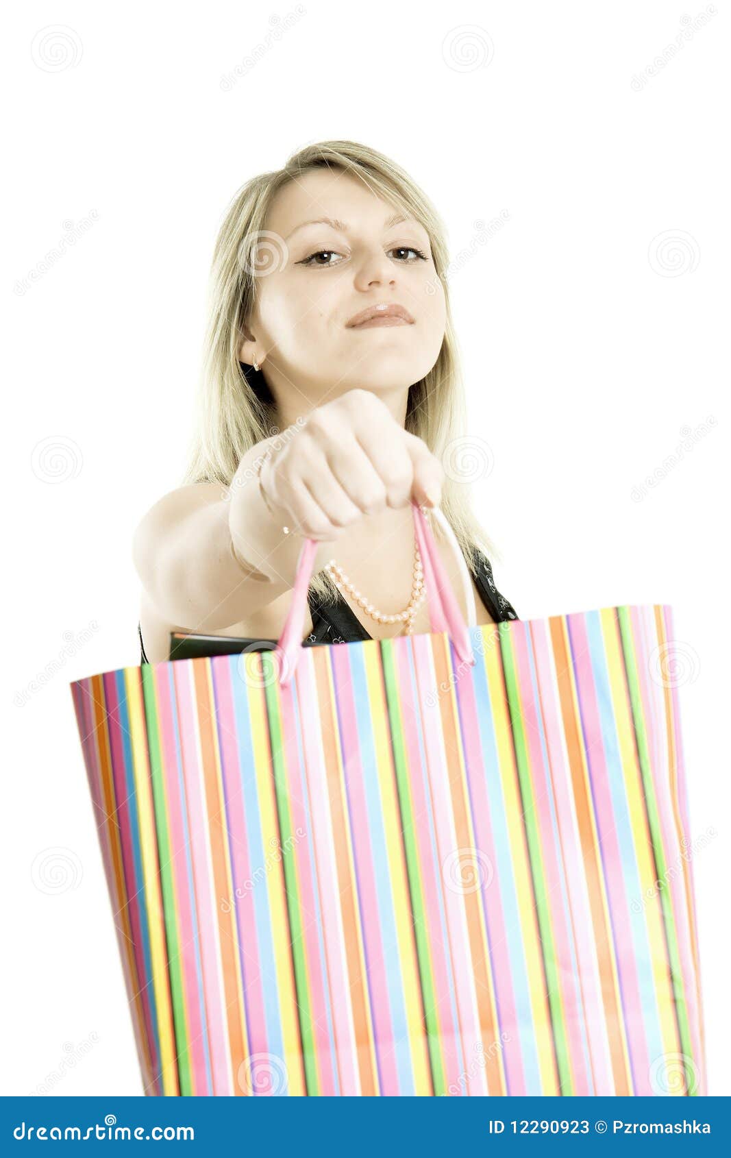 The Happy Girl with Package Stock Image - Image of beauty, beautiful ...