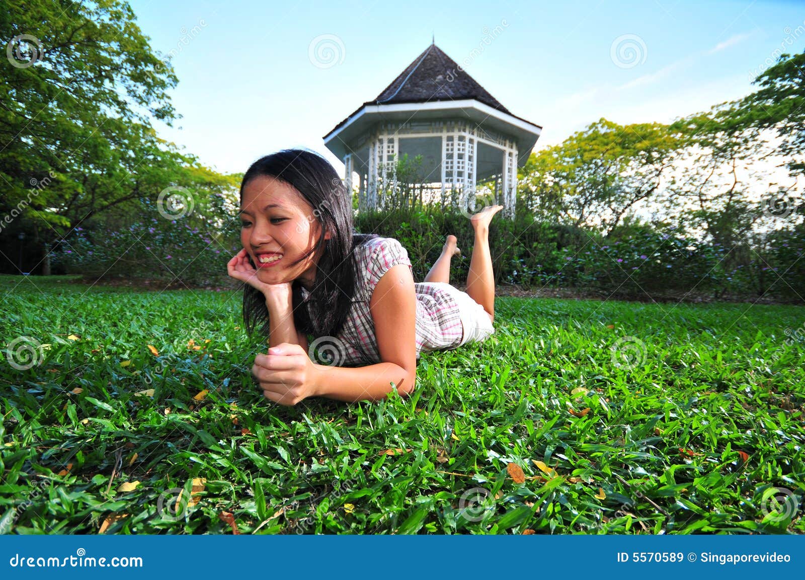 Happy Girl in the Park 18 stock image. Image of portraits - 5570589