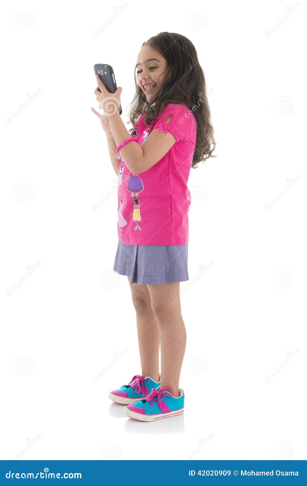Happy Girl Playing Mobile Games Stock Image Image Of Listening Call 42020909 9388