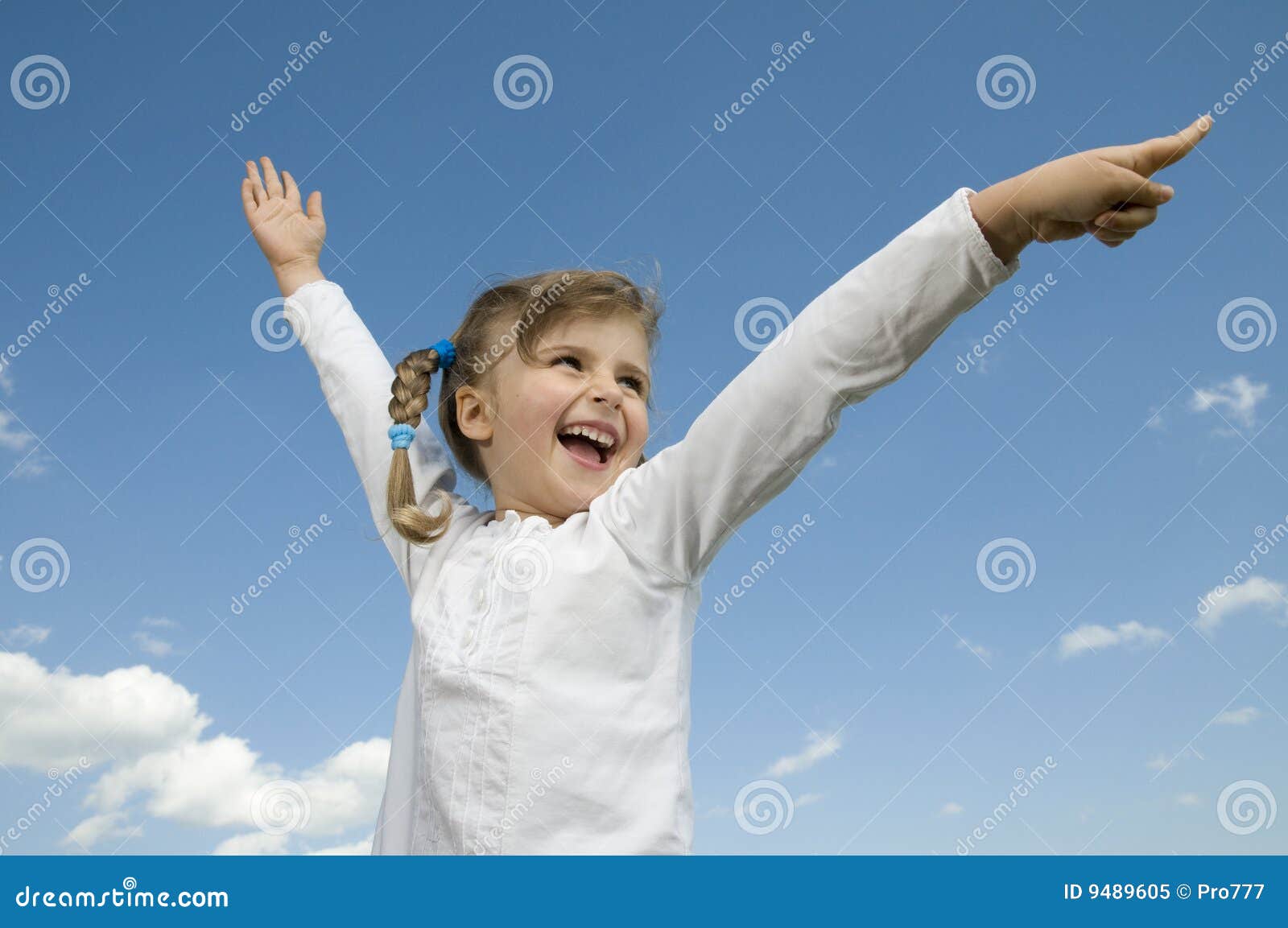 Happy girl portrait stock image. Image of beautiful, emotional - 9489605