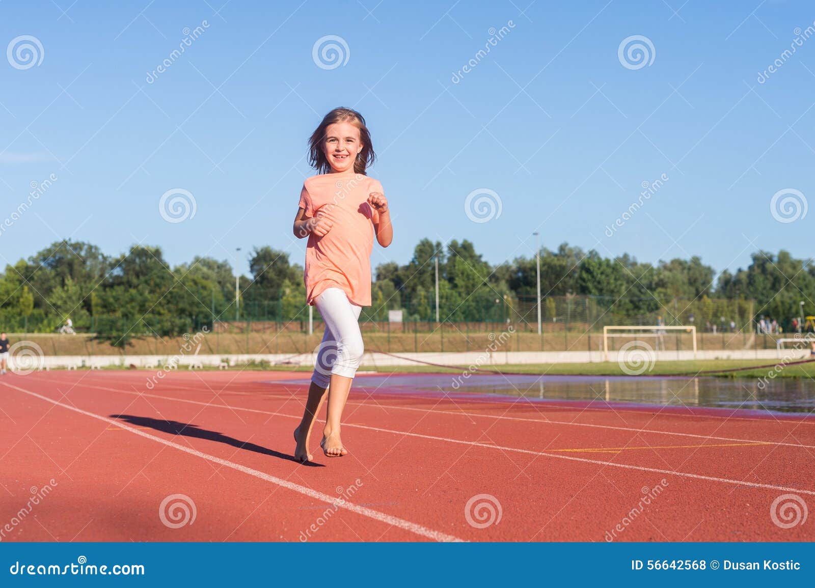 Happy girl run stock photo. Image of sport, happy, little - 56642568
