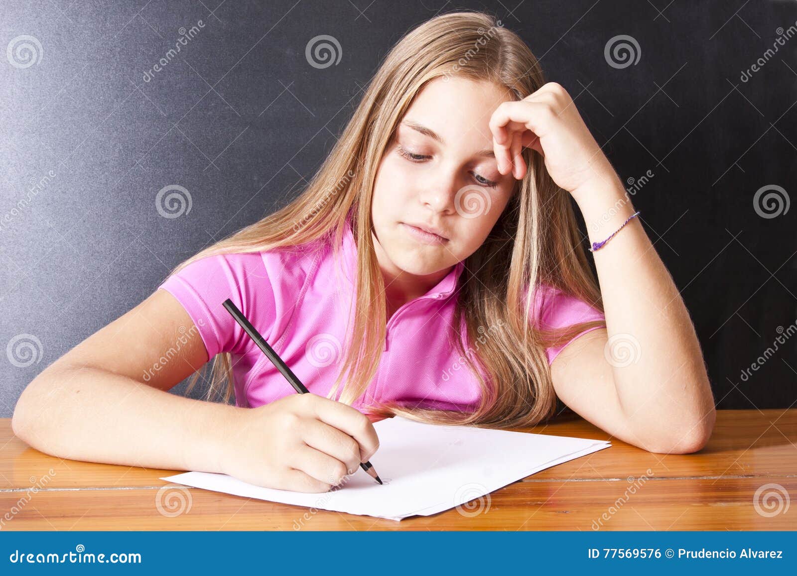 Happy girl on school stock photo. Image of lifestyle - 77569576