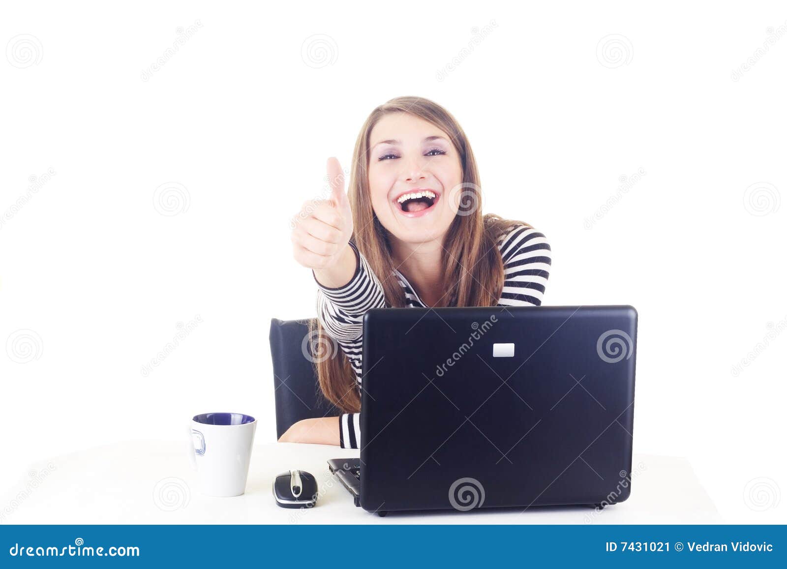Happy Girl Showing Thump Up Stock Image - Image of expressive, nature ...