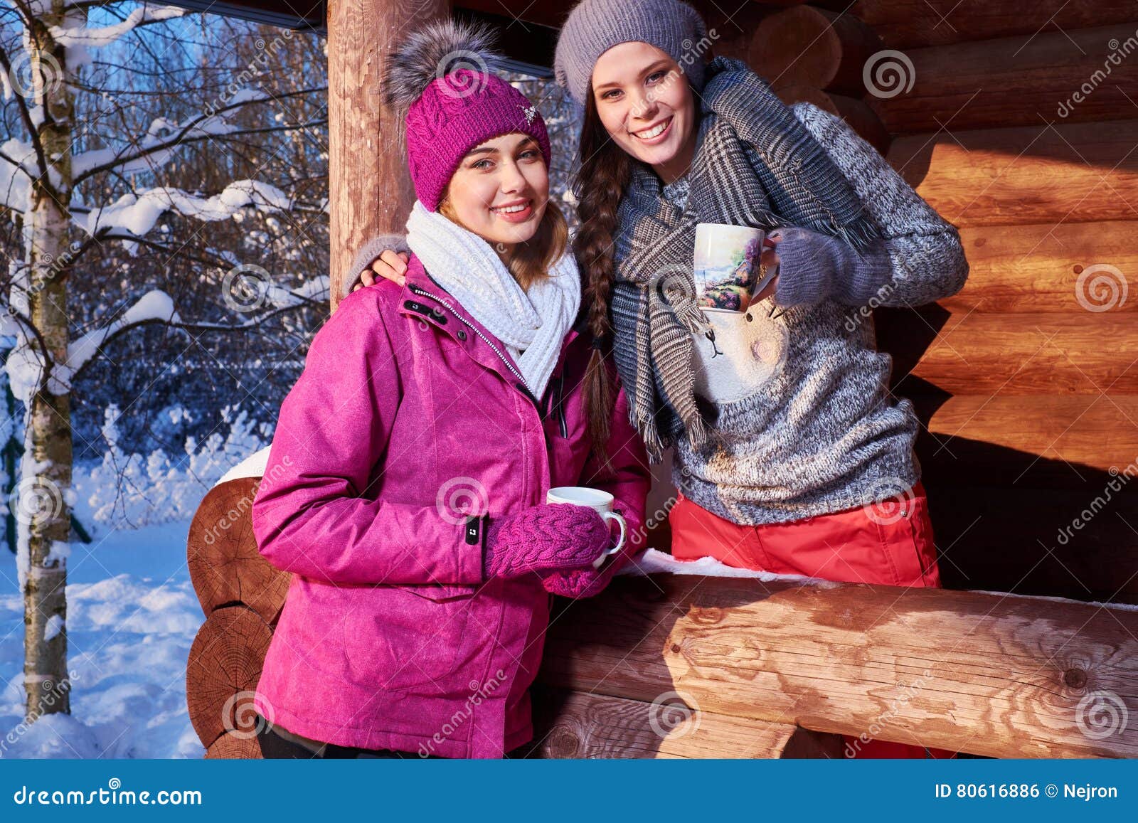 Girlfriends Spend Time Together. Two Pretty Lesbians Girlfriends ...