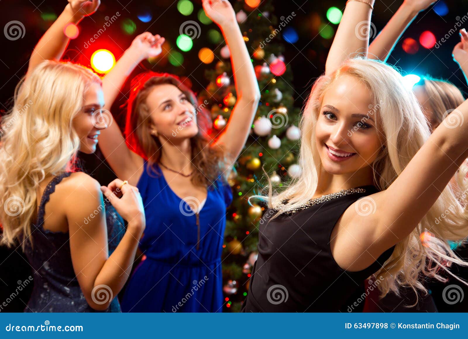 Happy girls fun dansing stock photo. Image of multi, behavior - 63497898