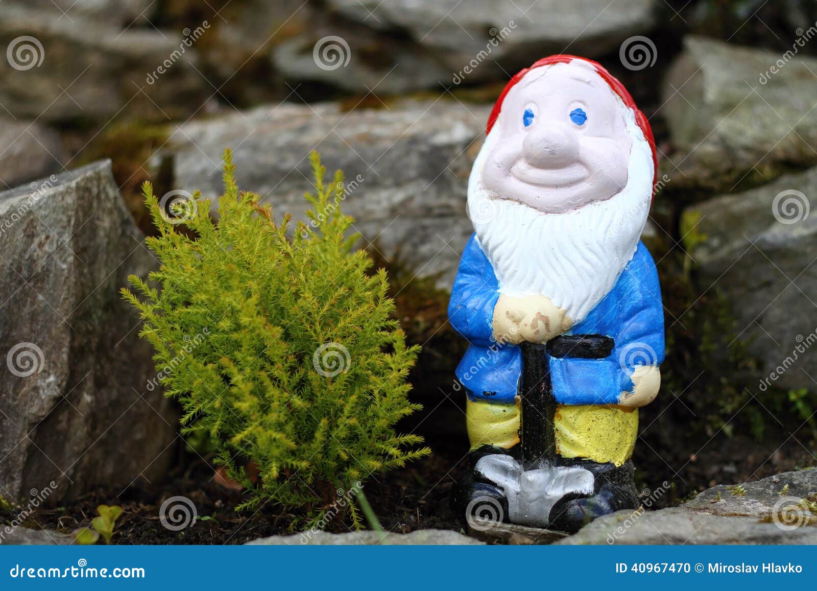 Happy gnome stock photo. Image of ceramic, beard, painted - 40967470