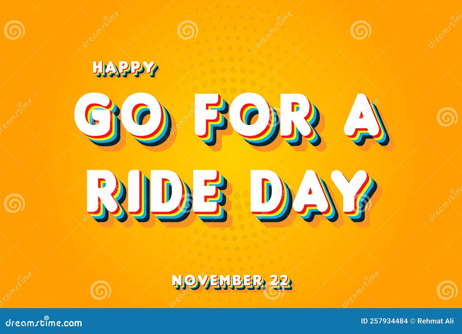 Happy Go for a Ride Day, November 22. Calendar of November Retro Text ...