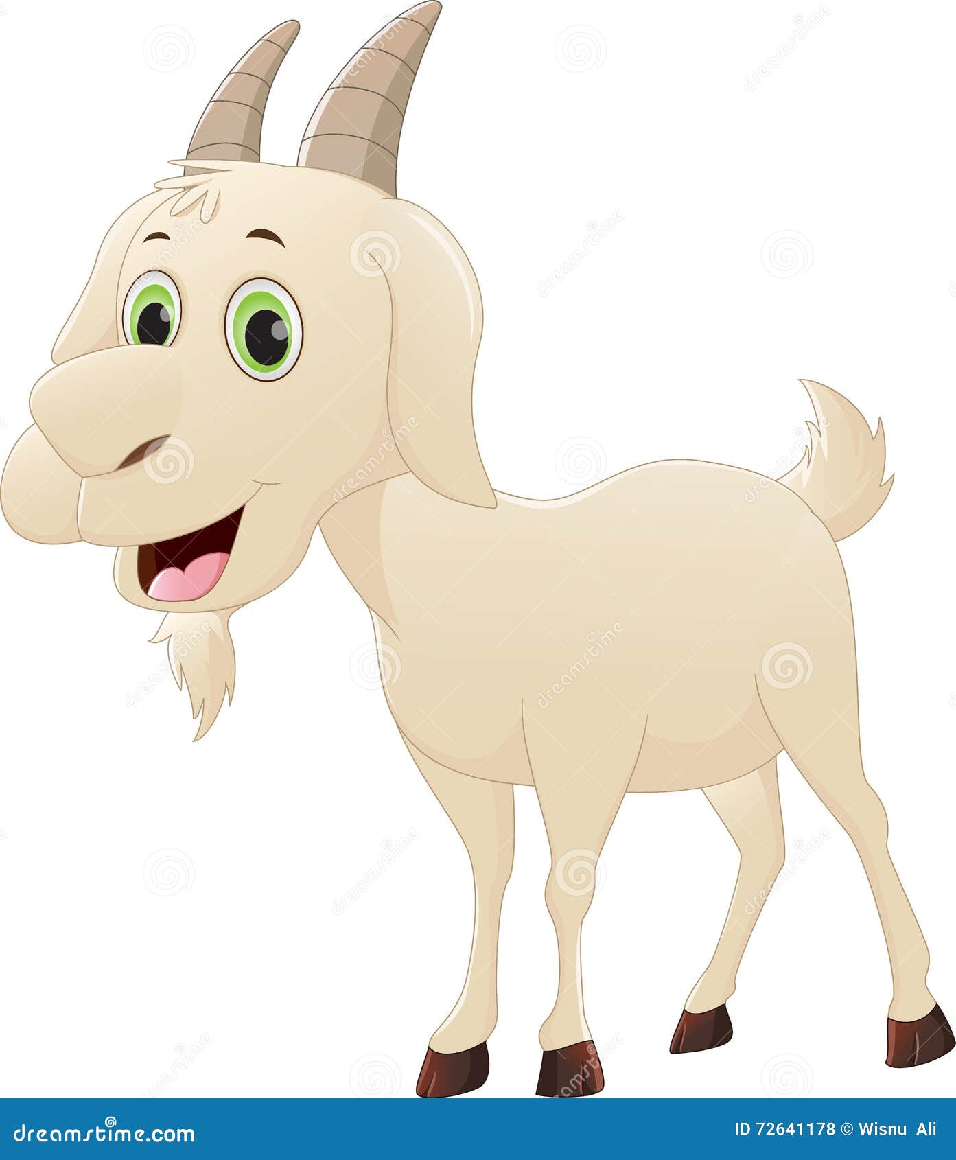 Happy Goat 3d Cartoon Character - Pixar-style White Background Hd Stock ...
