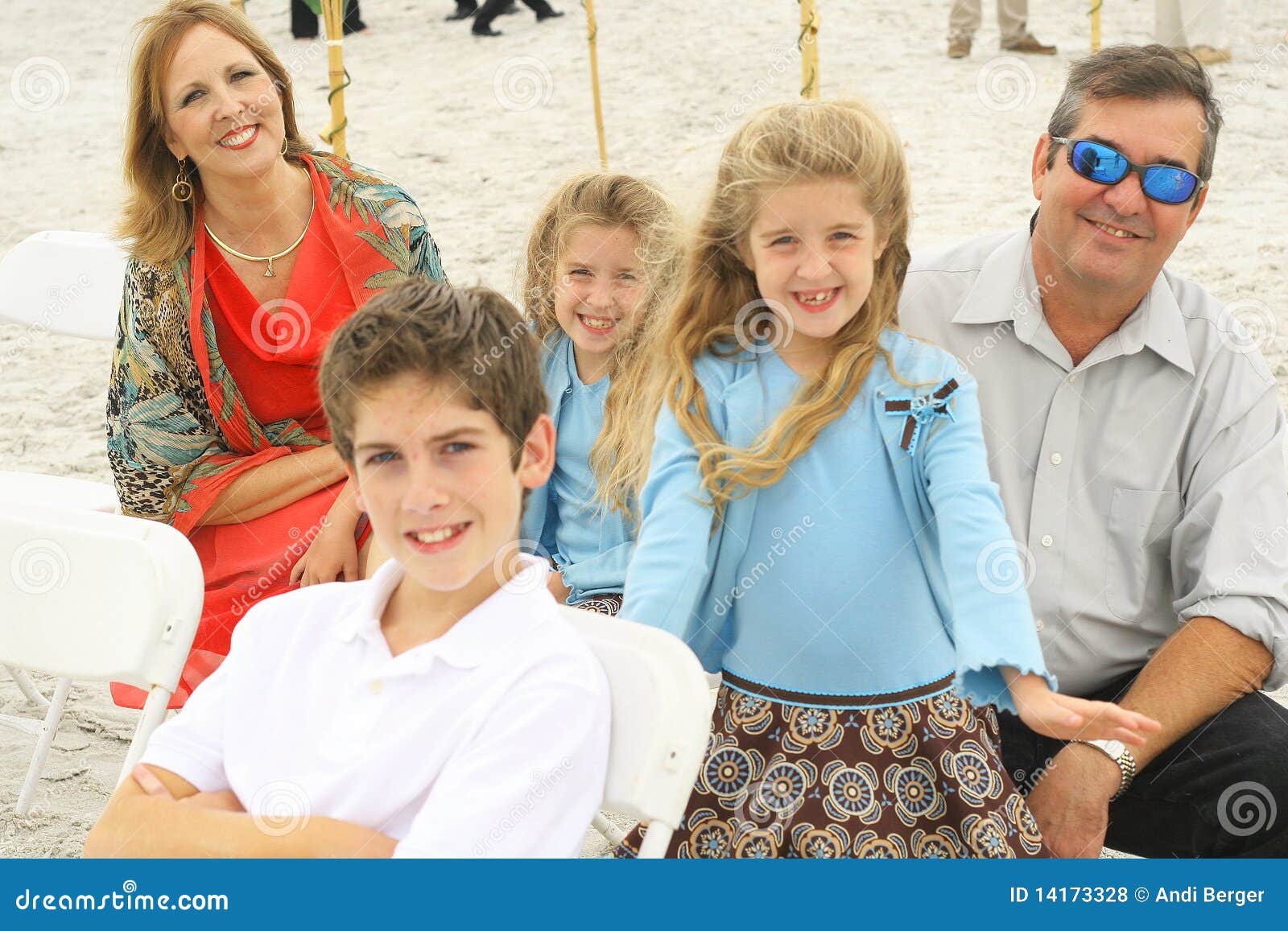 Happy Gorgeous Family at the Beach Stock Photo - Image of play, people ...