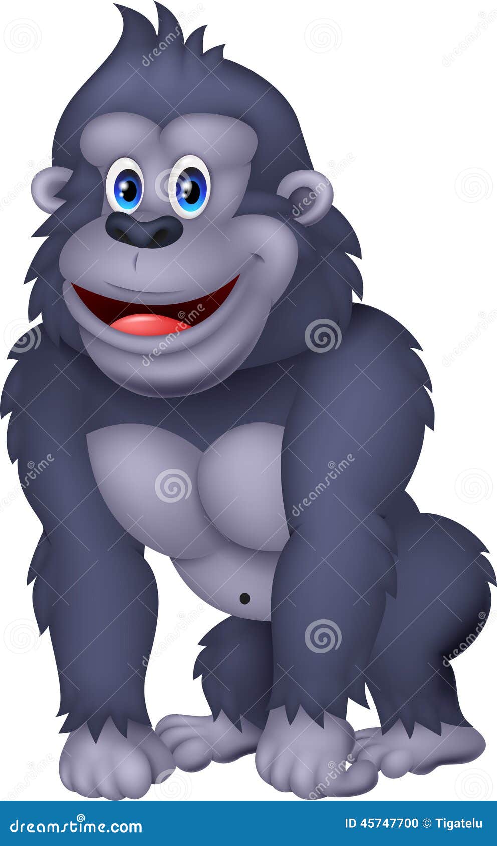 Gorilla Cartoon Vector Illustration | CartoonDealer.com #64928926