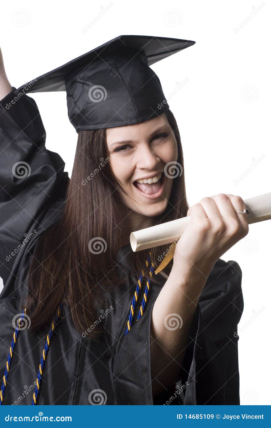 Happy Graduate stock image. Image of cute, woman, diploma - 14685109