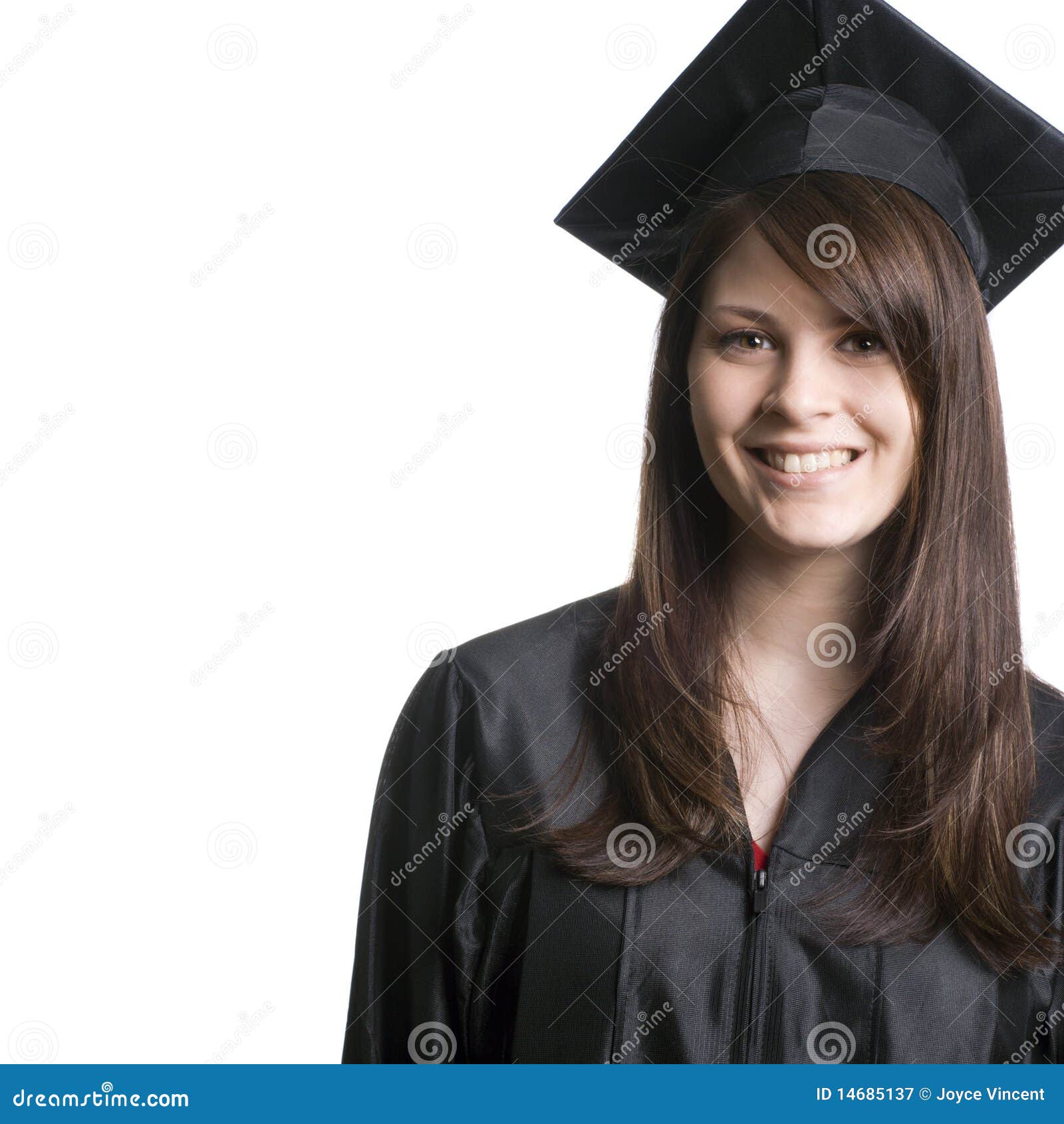Happy Graduate stock image. Image of woman, gown, isolated - 14685137