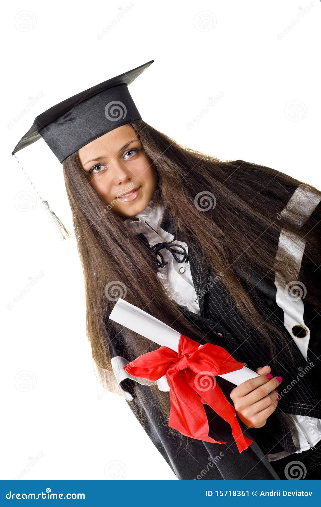 Happy Graduate with Certificate Stock Image - Image of education ...