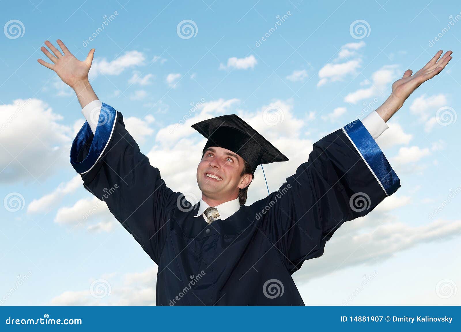 Graduate In Cloak Throwing Diploma Royalty-Free Stock Photography ...
