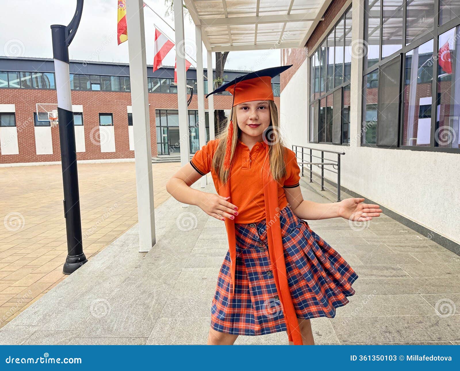 Happy Graduate Student Cheering before Going To Elementary School ...