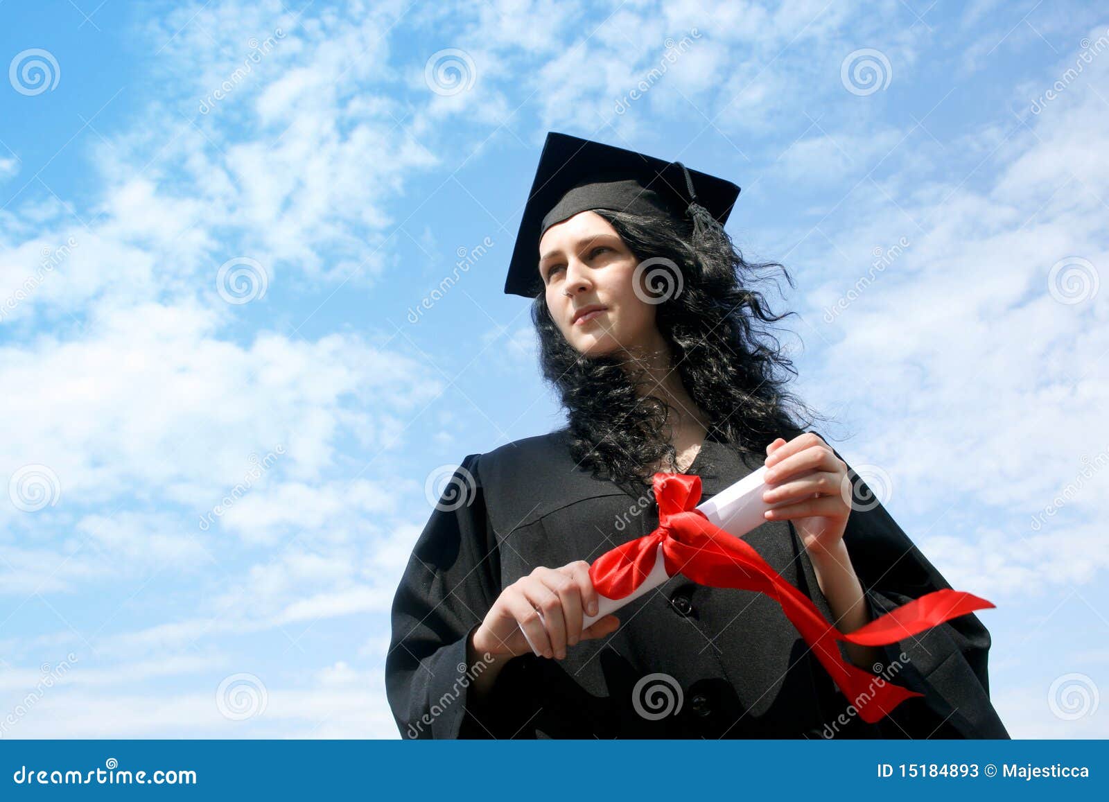 Happy Graduate Student in Cloak with Diploma Stock Image - Image of ...