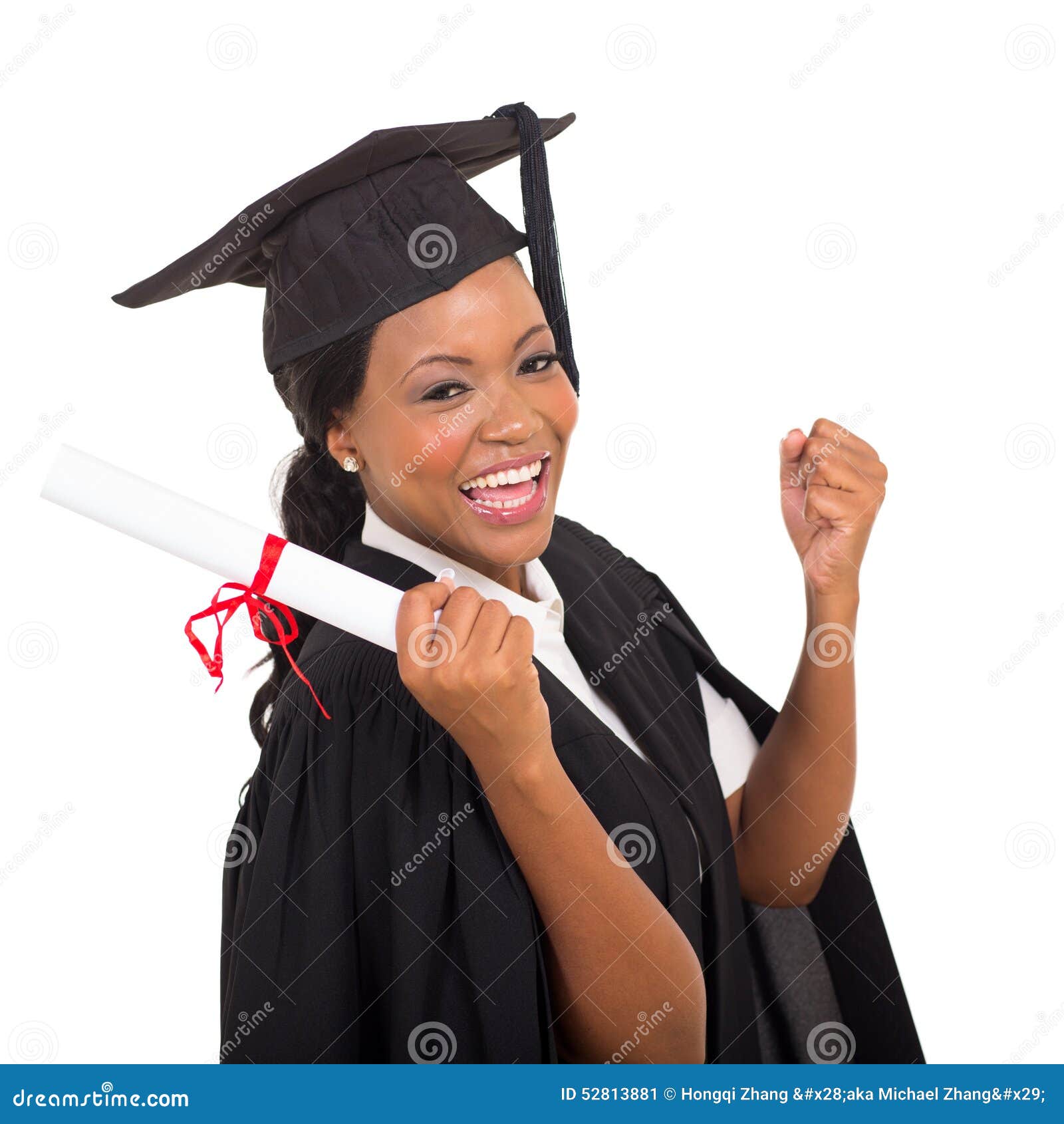 Happy graduate student stock image. Image of girl, graduation - 52813881